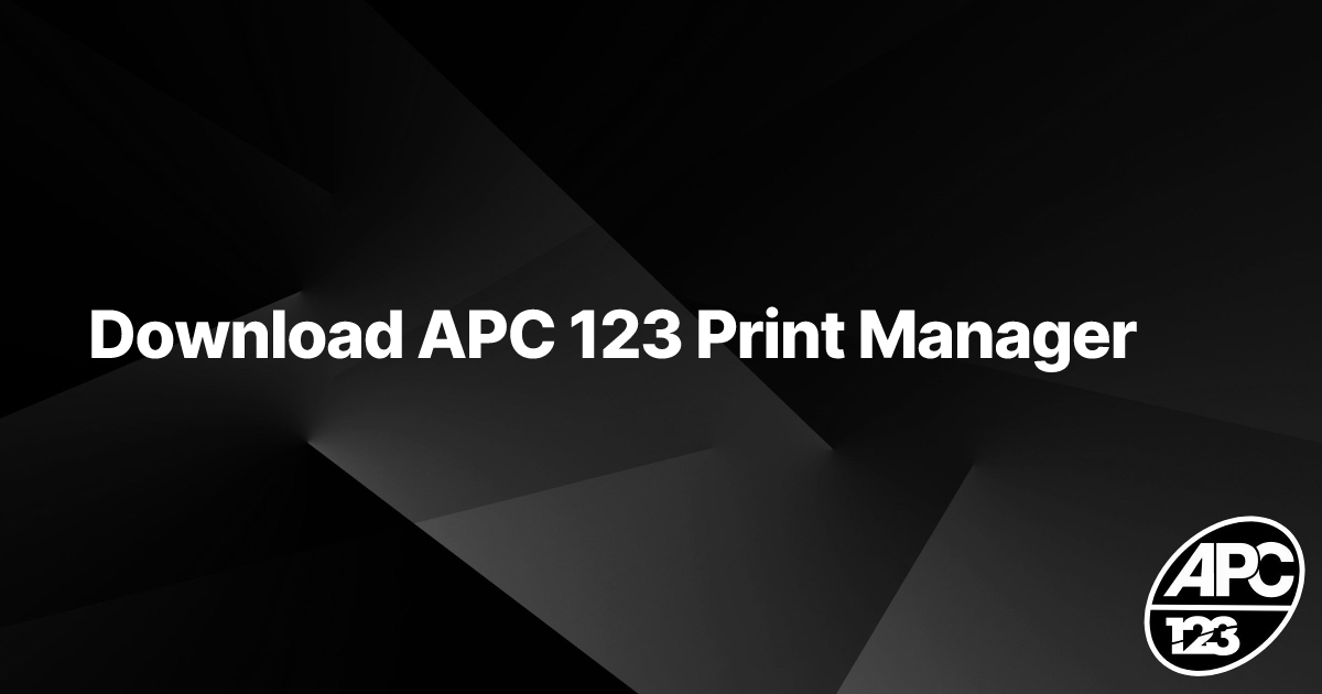 Download APC 123 Print Manager