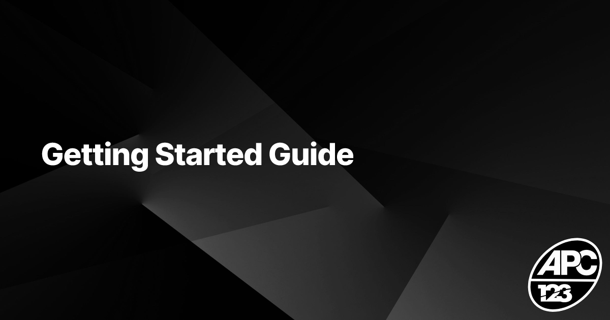 Getting Started Guide | APC 123